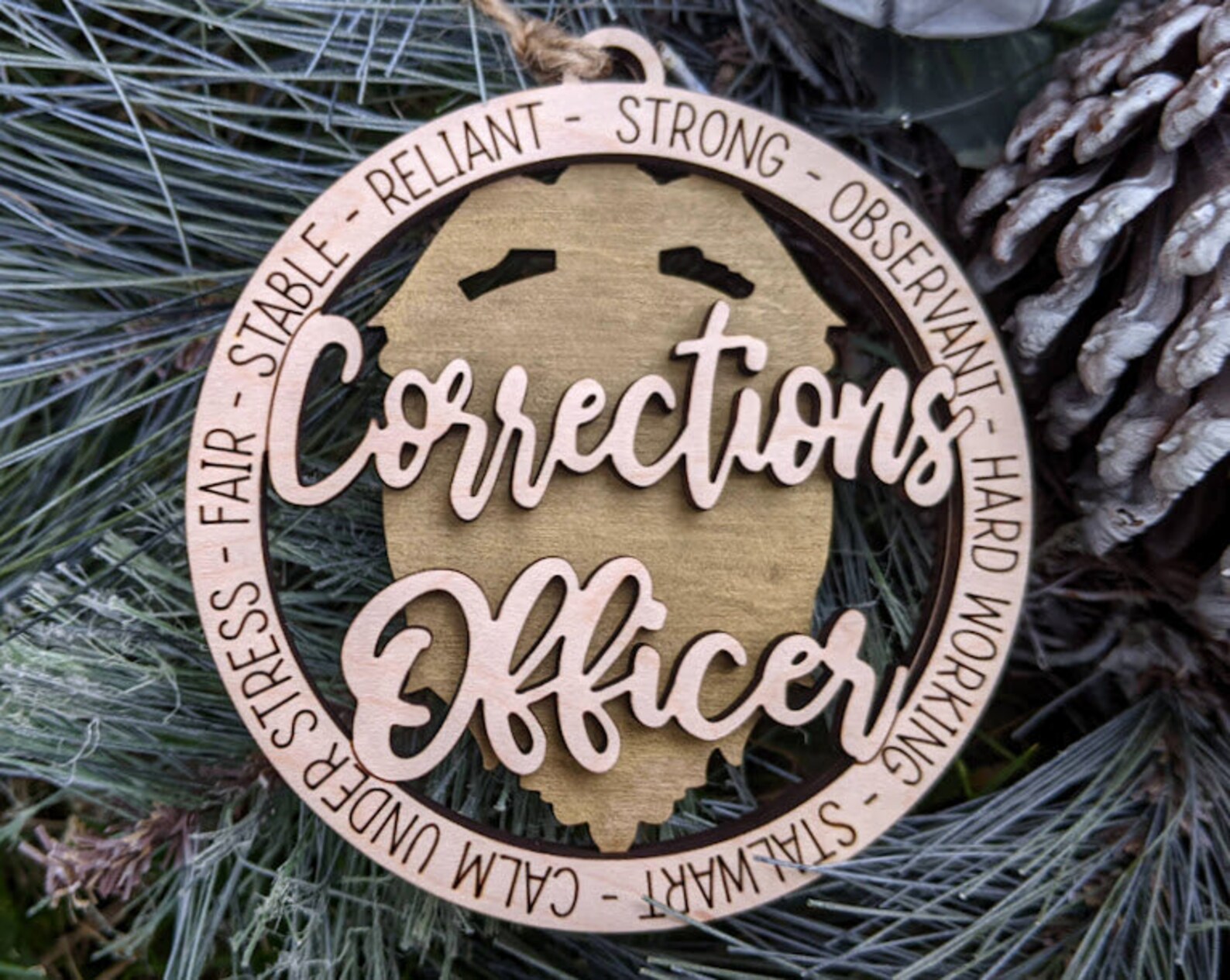 Corrections Officer Svg, Thin Grey Line Ornament for Corrections/jail ...