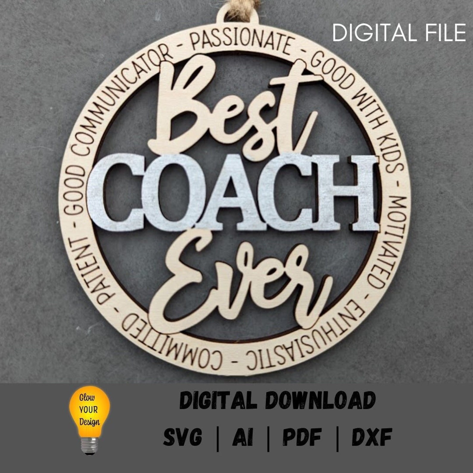 Coach Gift Svg Best Coach Ever Digital File Coach - Etsy