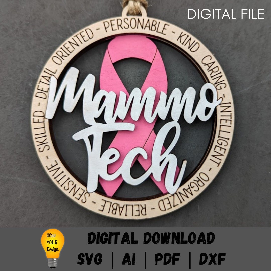 Mammogram Tech Svg, Radiology Ornament Svg, Gift for Medical Personnel ...