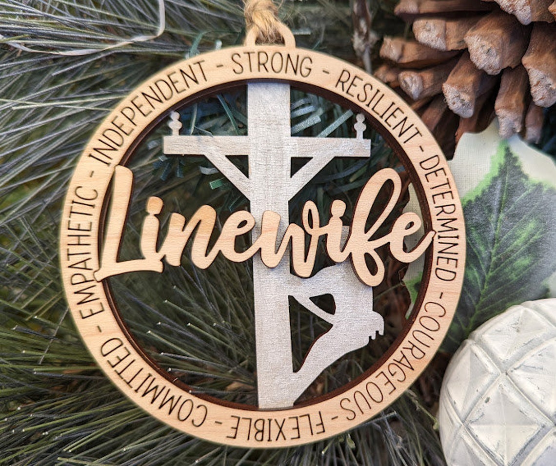 Linewife Svg, Ornament File, Powerline Technician or Electrician Wife ...