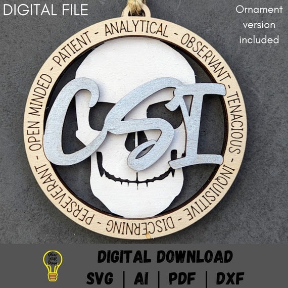 CSI Svg Crime Scene Investigator Ornament Svg Car Charm Svg - Etsy Ireland