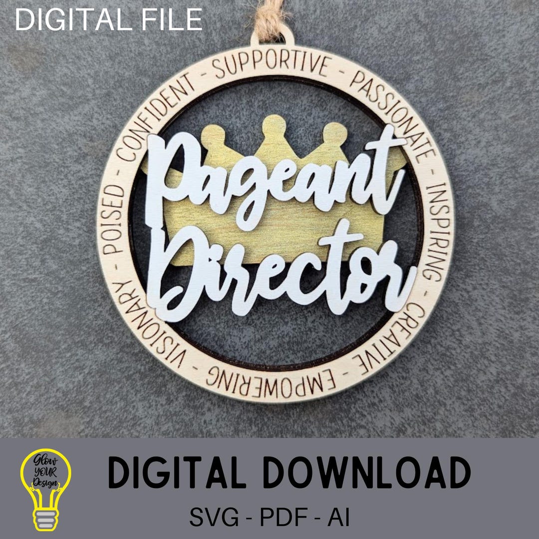 Pageant Director Ornament Svg, Beauty Pageant Director Car Charm ...
