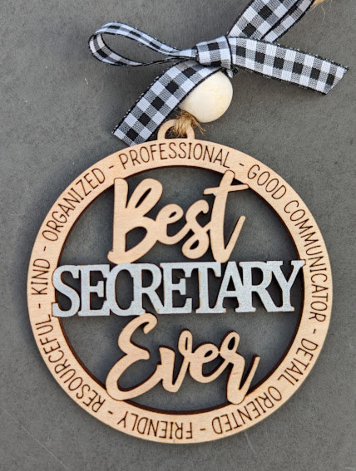 Secretary Gift Svg, Best Secretary Ever Digital File, Teacher Ornament ...