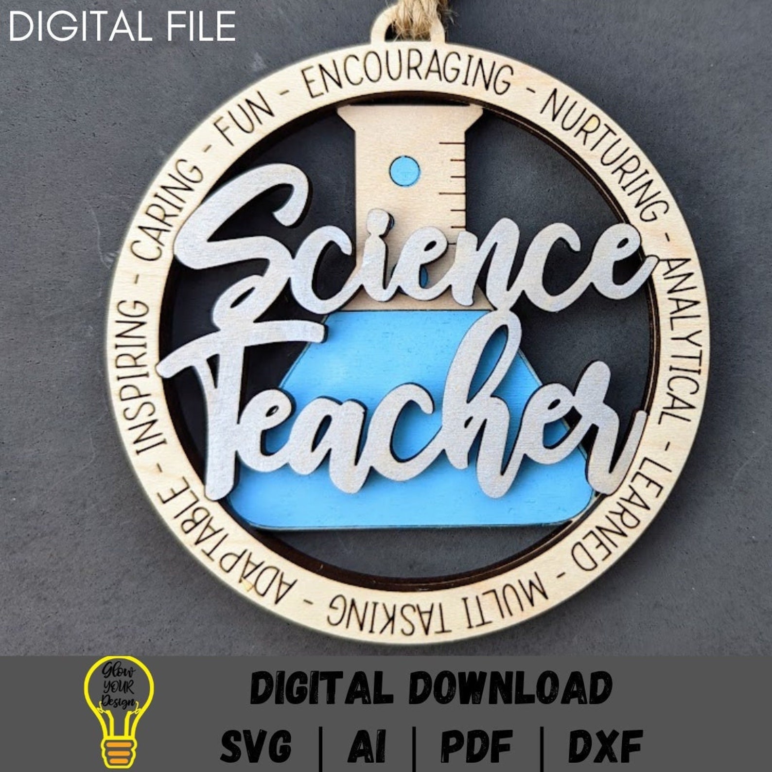Science Teacher Svg, Gift for Science Teacher or Professor, Car Charm ...