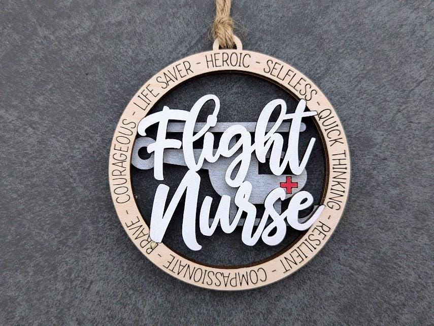 Flight Medic and Flight Nurse Svg, Ornament or Car Charm Svg, Gift for ...