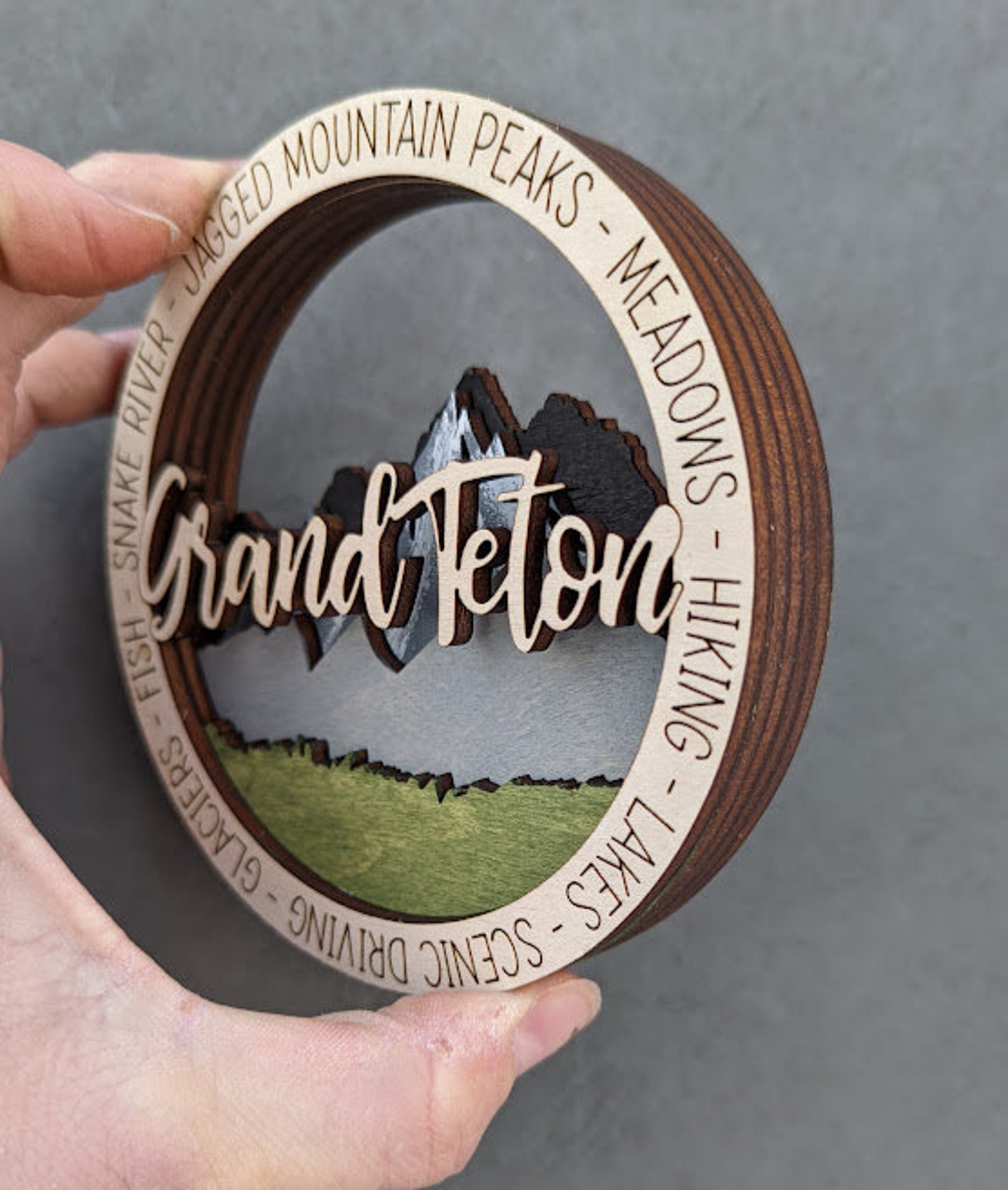 Grand Teton Svg, National Park Wall Hanging Digital File, Multi Layered ...