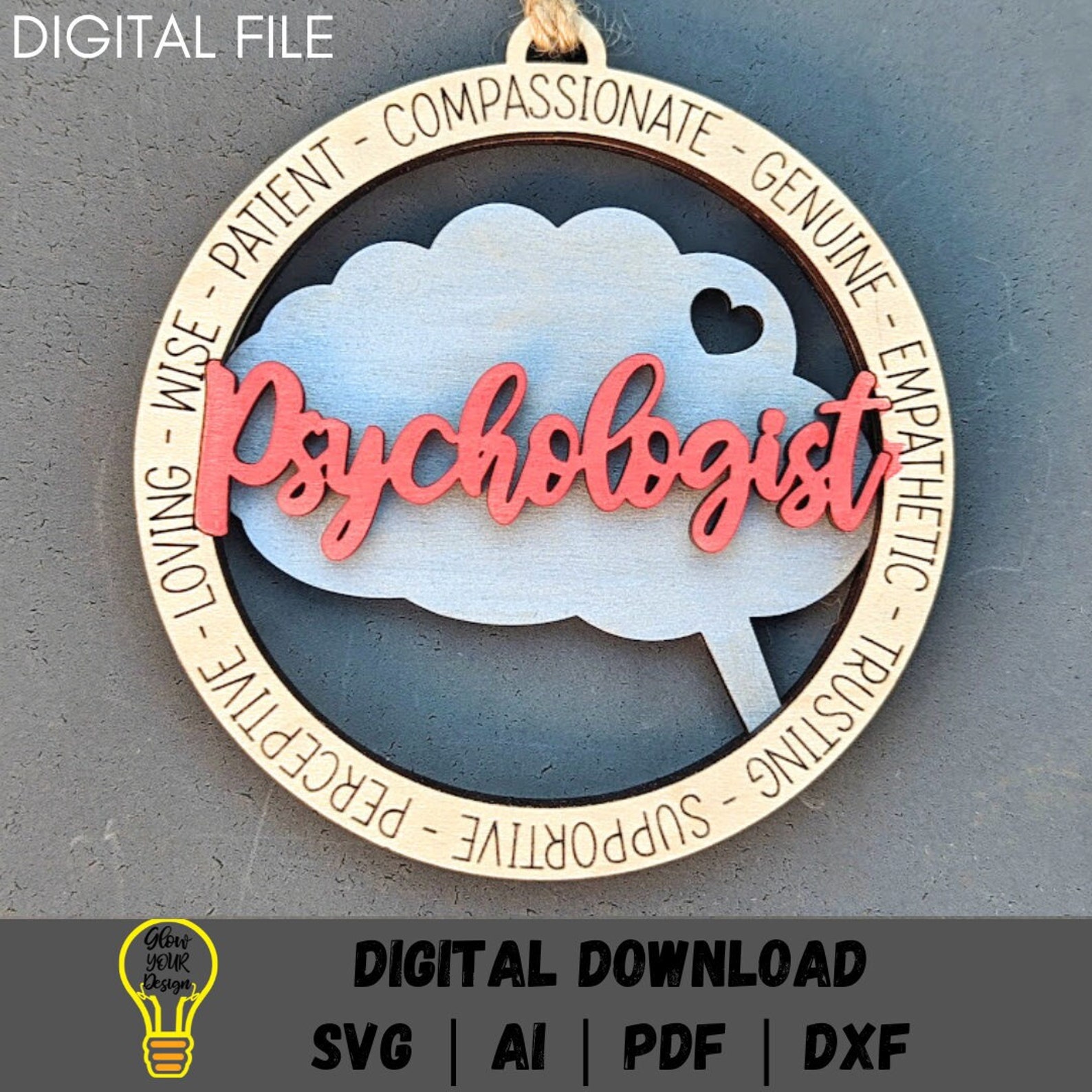 Psychologist Svg, Gift for Psychologist or Psychiatrist Digital File ...