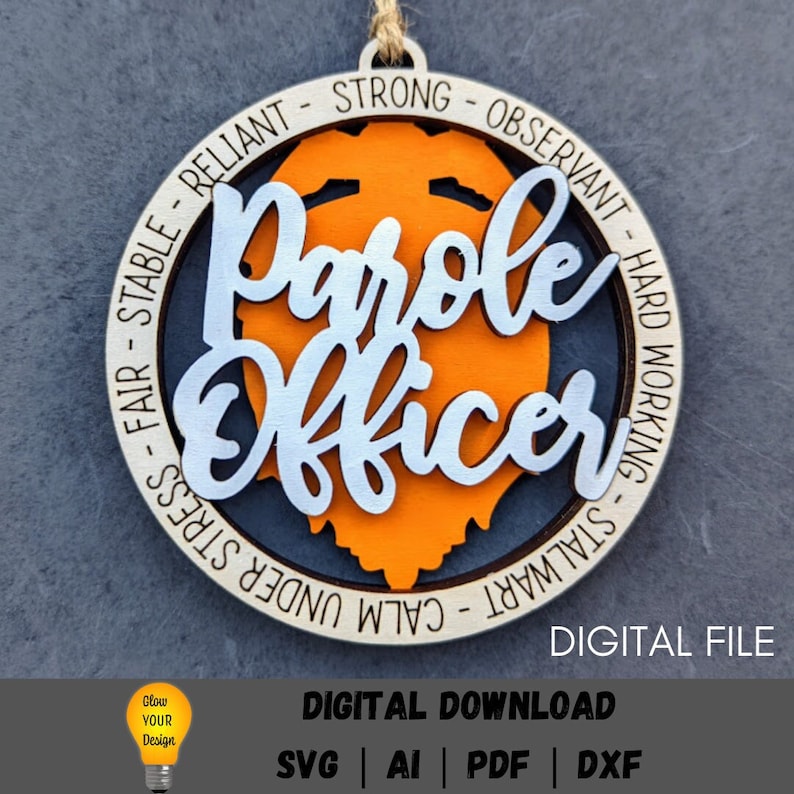 Parole Officer Svg Ornament Gift for Parole/community | Etsy