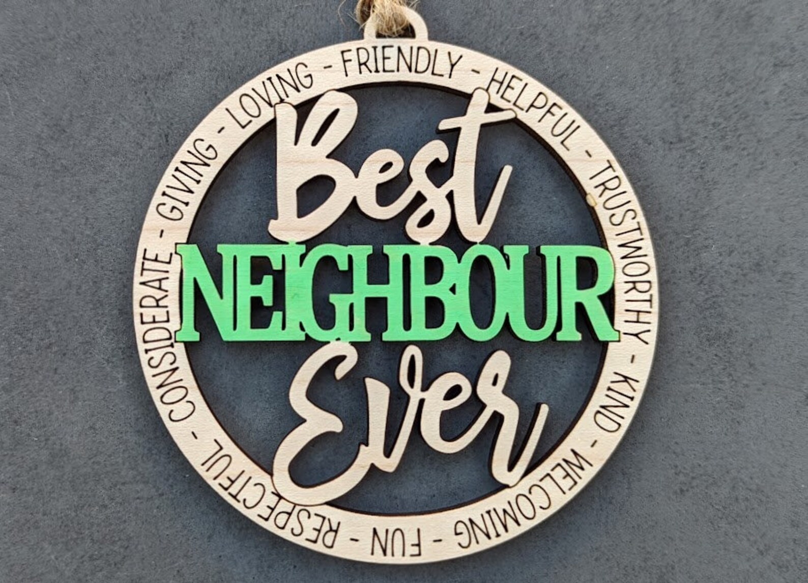 Neighbor Svg, Best Neighbour Ever Digital File, Ornament or Car Charm ...