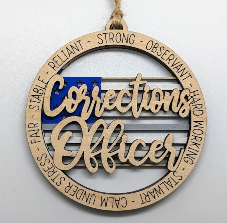 Corrections Officer Svg, Thin Grey Line Ornament for Corrections/jail ...