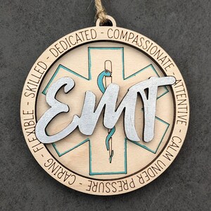 EMT Svg, Ornament File, Gift for Emergency Medical Technician, Car ...