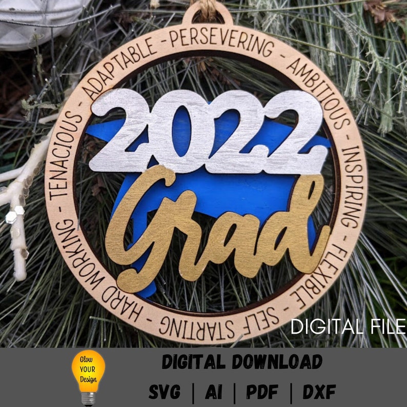 2022 Grad Svg Grad Ornament Digital File Graduation Car - Etsy