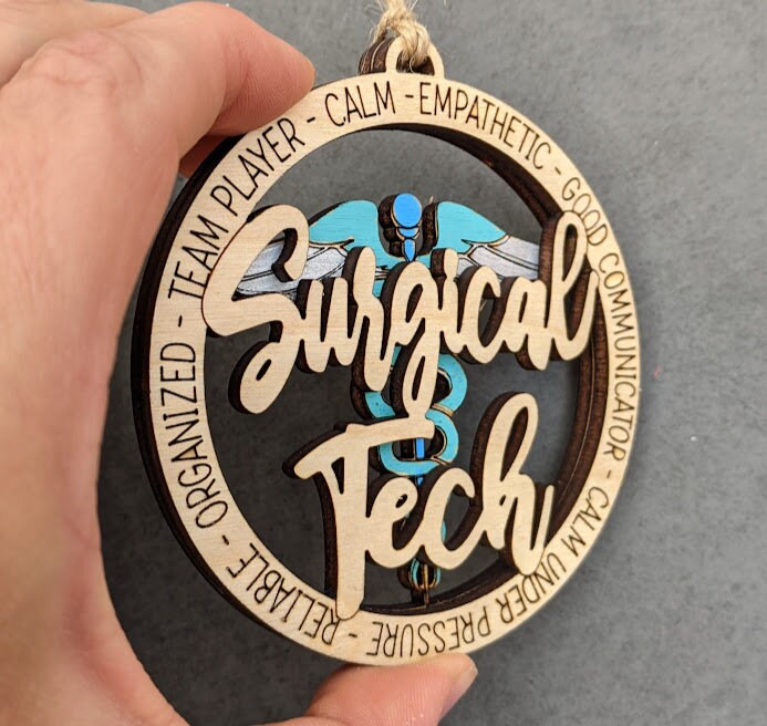 Surgical Tech Svg Ornament or Car Charm Gift for Surgical - Etsy