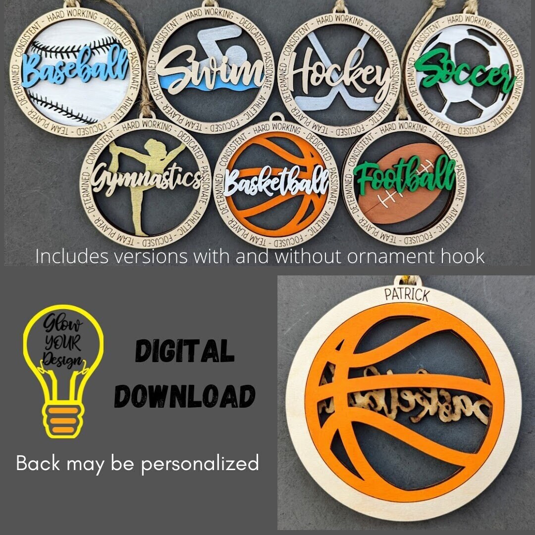 Sports Svg Bundle, Athlete Gift DIGITAL FILE With 7 Sports - Incl ...