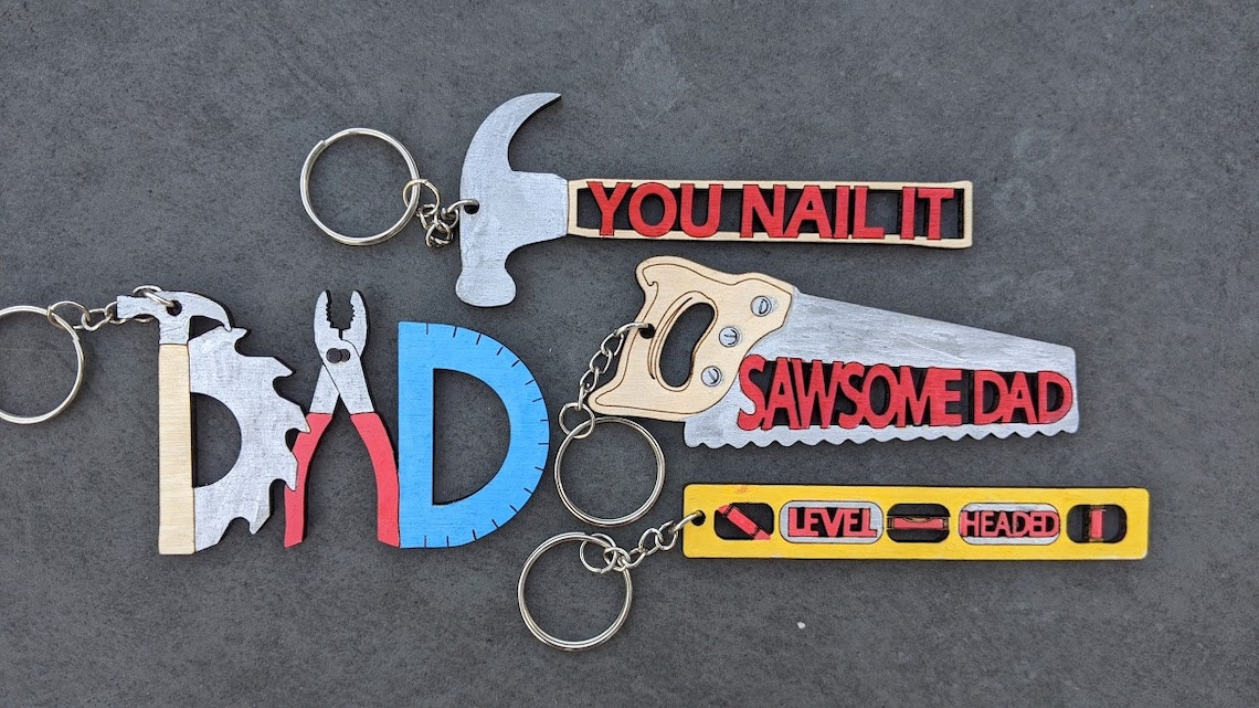 Father's Day Svg Bundle Dad Keychain Svg Tool Lover - Etsy