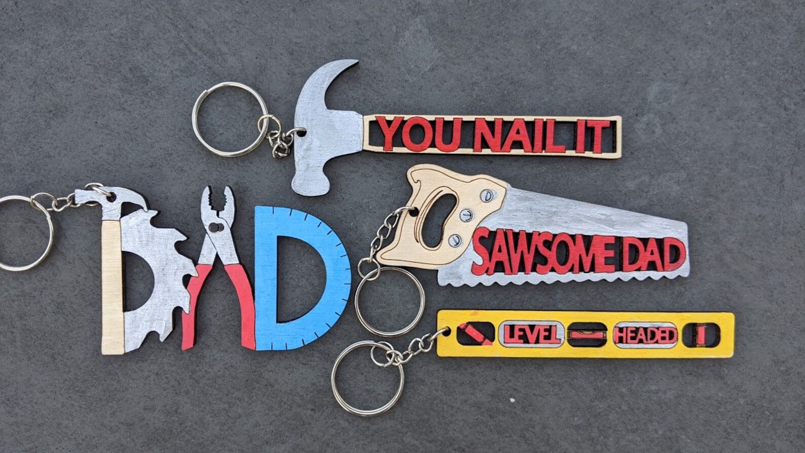 Father's Day Svg Bundle Dad Keychain Svg Tool Lover - Etsy