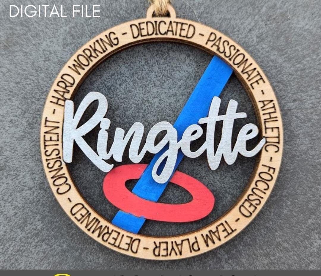 Ringette Svg - Gift for Ringette Player - Ornament or Car Charm Digital ...
