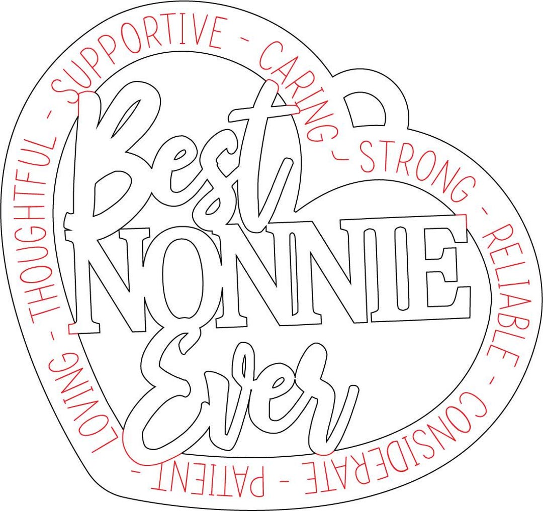 Best Nonnie Ever Ornament Svg, Car Charm Svg, Grandma Svg, Grandparent ...