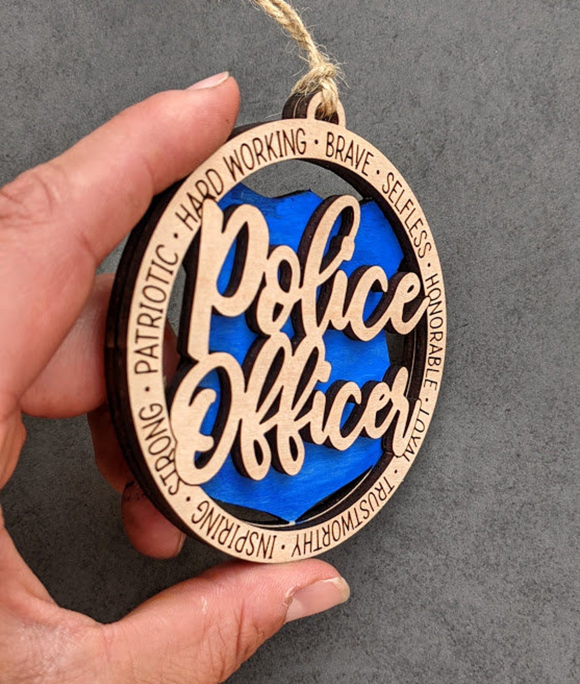 Police Officer Svg, Wall Hanging and Ornament File, Gift for Policeman ...