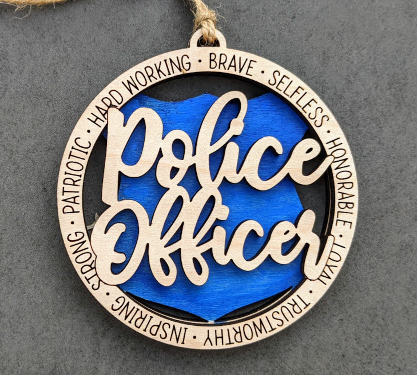 Officer Ornament Svg Bundle, Set of 6 Officer Car Charms With Badge ...
