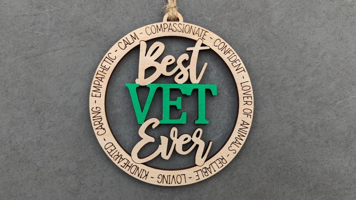 Veterinarian Ornament Svg Best Vet Ever Digital File Car - Etsy