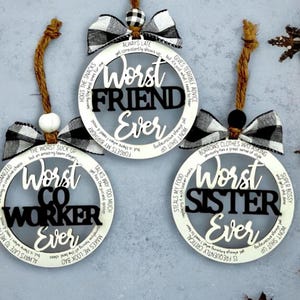 Worst Ever Bundle Svg, Worst Sister Coworker Friend Digital File, Fun ...