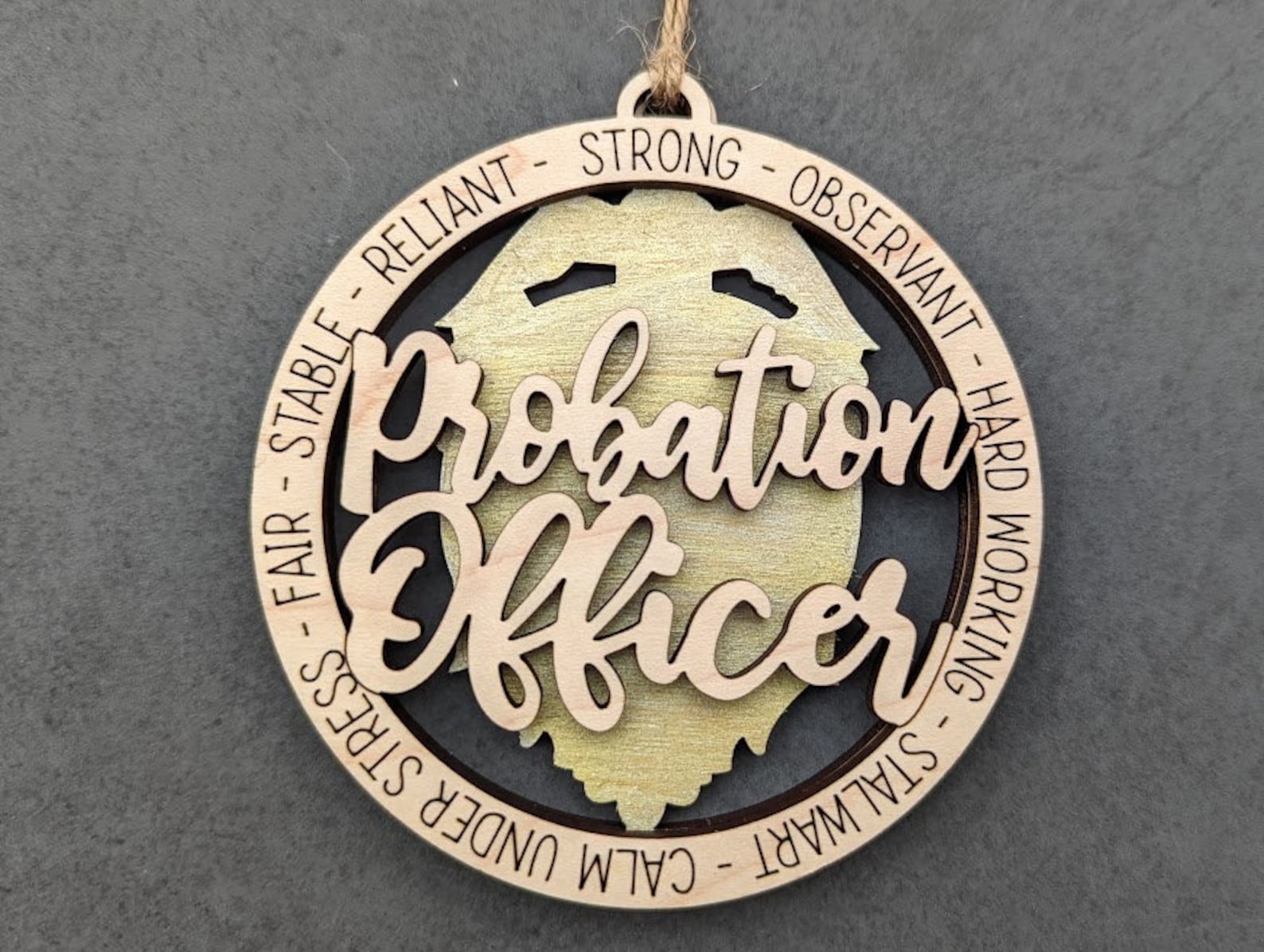 Probation Officer Svg, Ornament or Car Charm Gift for Probation Officer ...