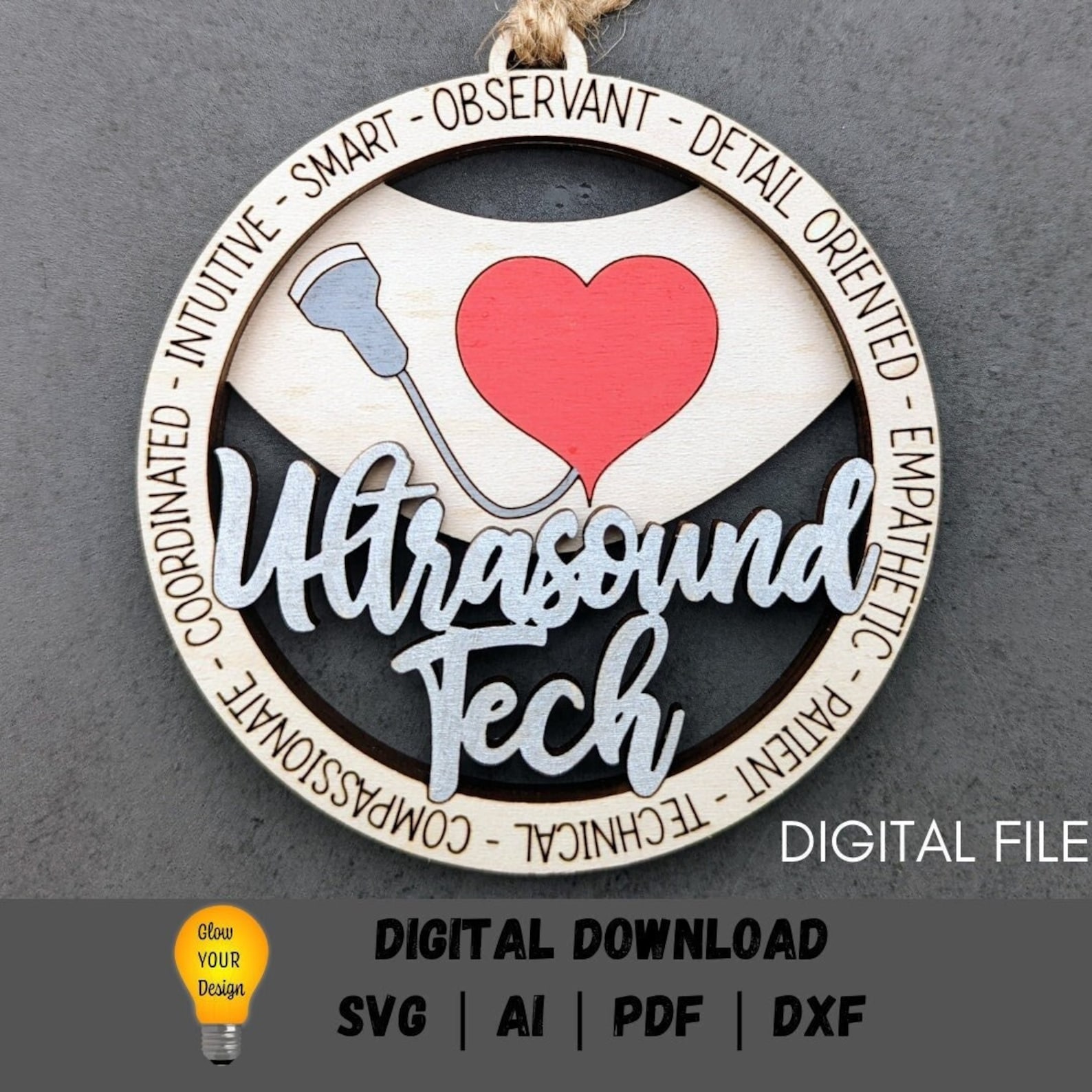 Ultrasound Tech Svg Sonographer Ornament Svg Gift for - Etsy