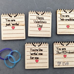 Classroom Valentine Svg, Pen or Pencil Tag Digital File, Quick Easy ...