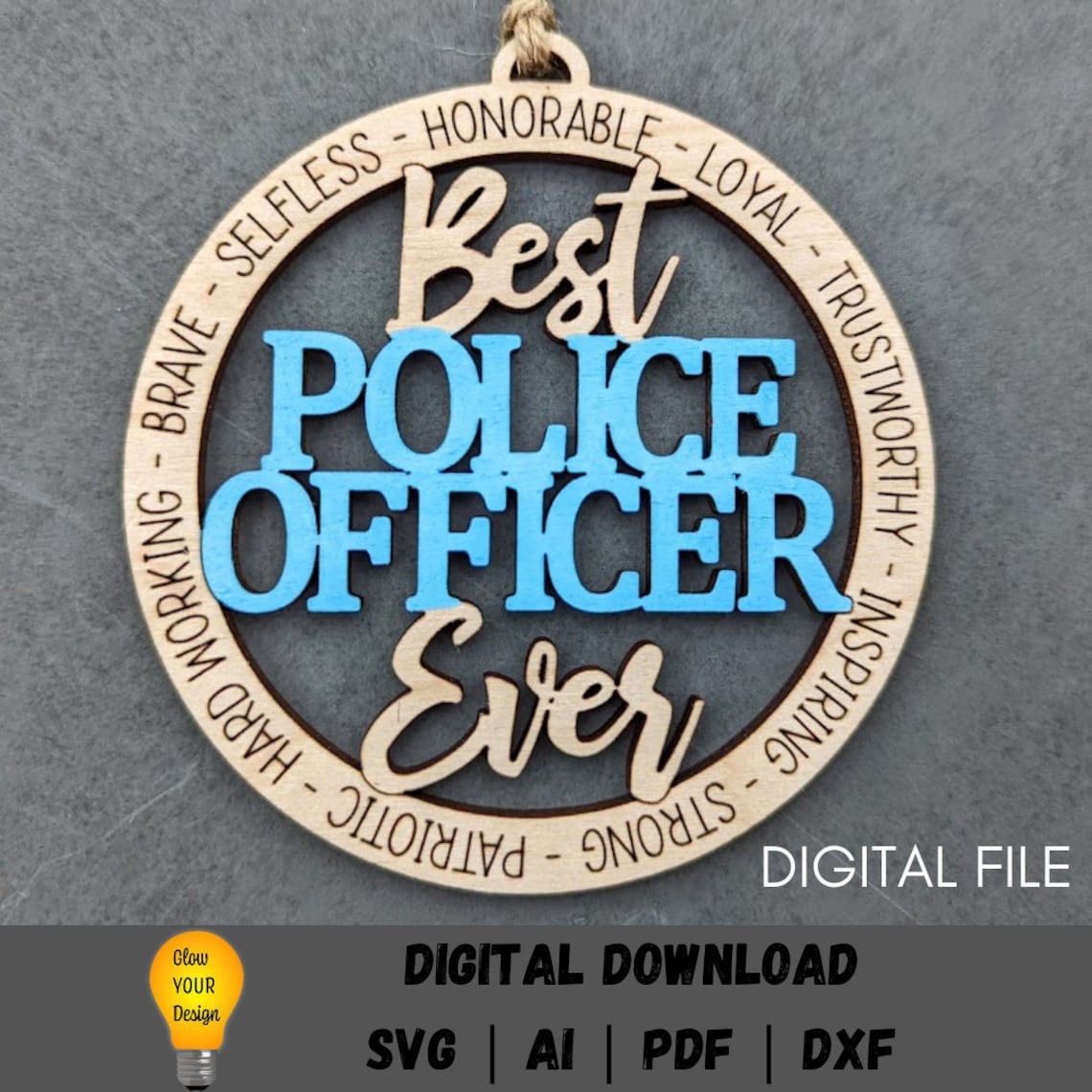 Police Officer Svg, Ornament File, Gift for Policeman or Policewoman ...