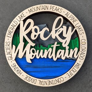 Rocky Mountain Svg, U.S. National Park Wall Hanging Digital File, Multi ...