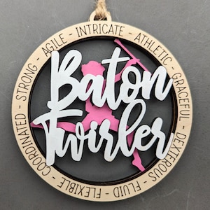 Baton Twirler Ornament Svg, Dance Gift Svg, Gift for Baton Twirler ...