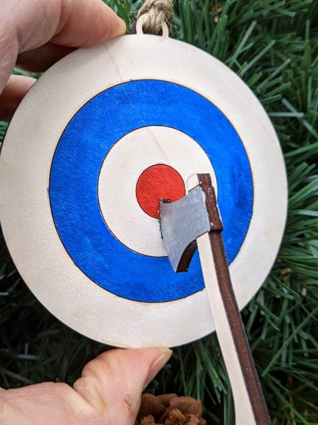 Axe Throwing Ornament Svg Target and Ax Svg Axe Thrower Gift - Etsy