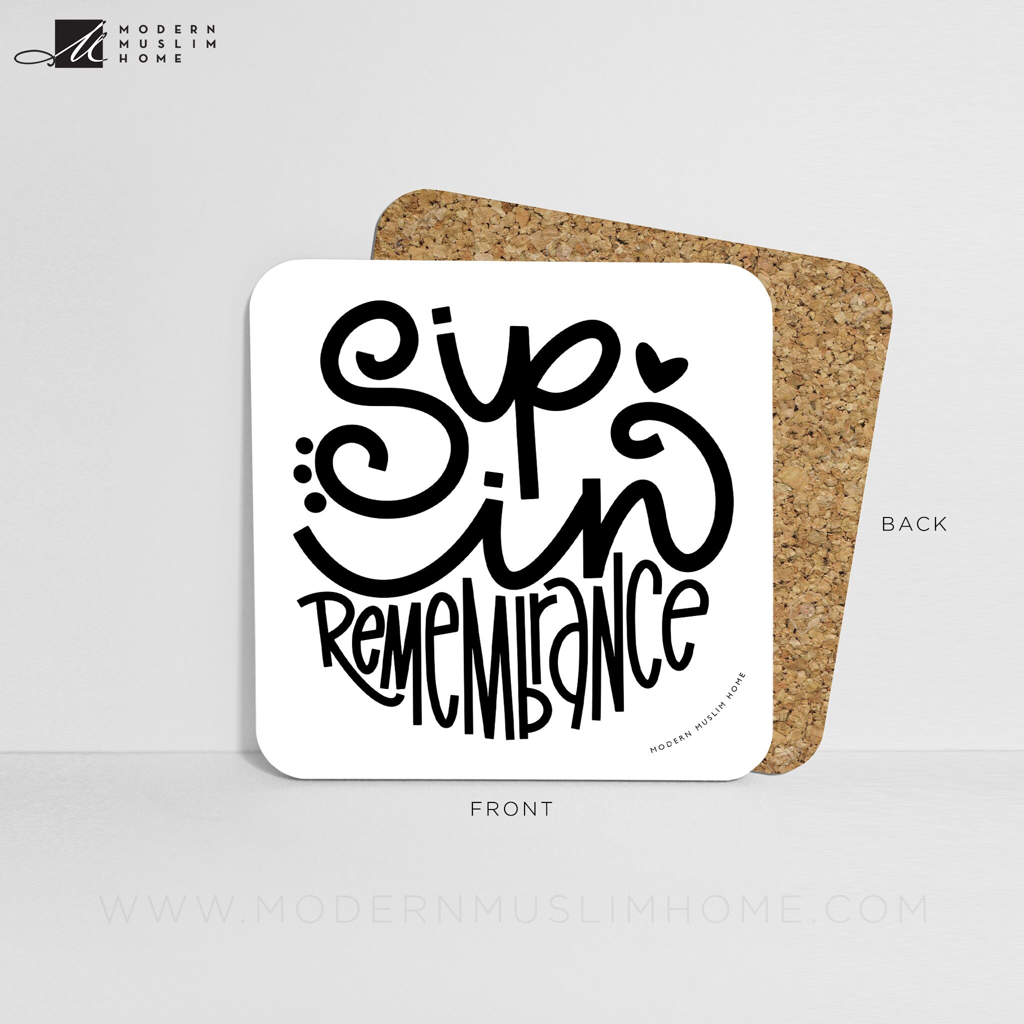 Sip in Remembrance [SET OF 4] Coasters, Islamic Coasters, Muslim ...