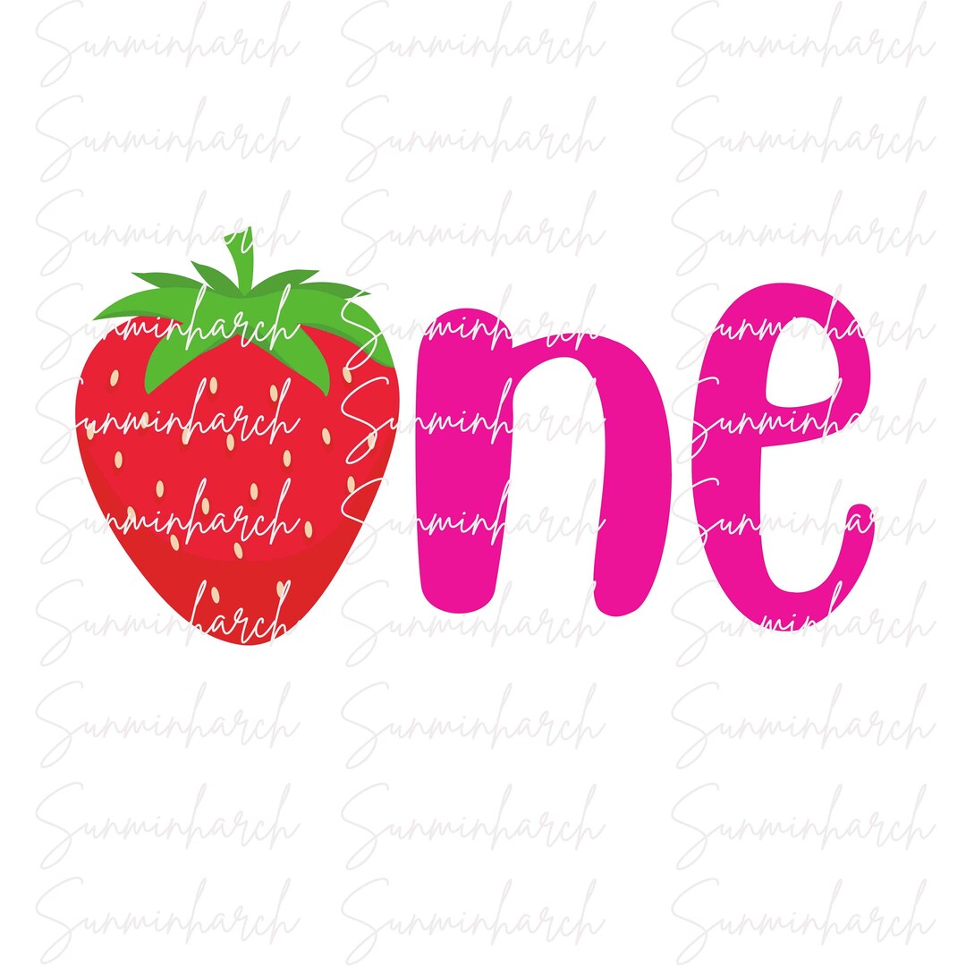 One Strawberry PNG, SVG - Etsy