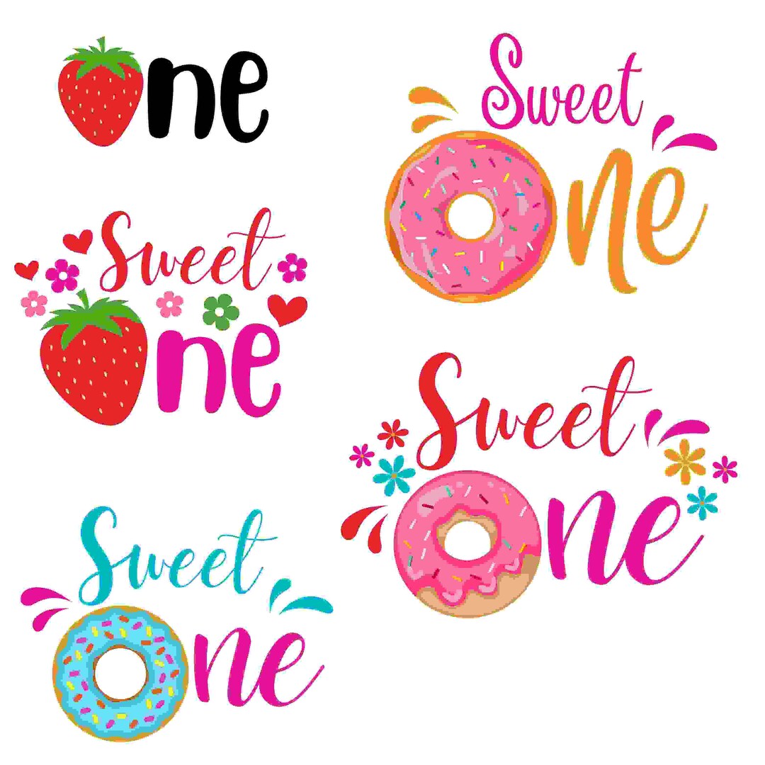 Strawberry Sweet One PNG Donut Sweet One PNG - Etsy