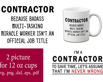 Contractor Svg - Etsy