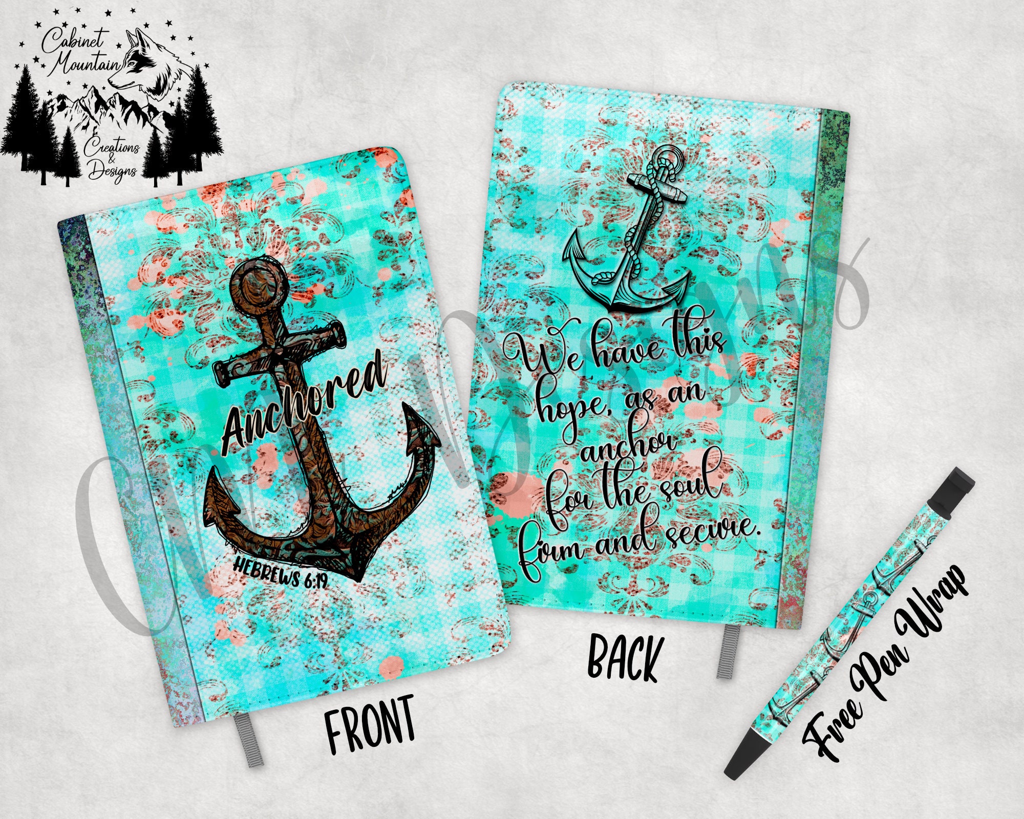 Anchored Sublimation Journal Digital Design - Etsy