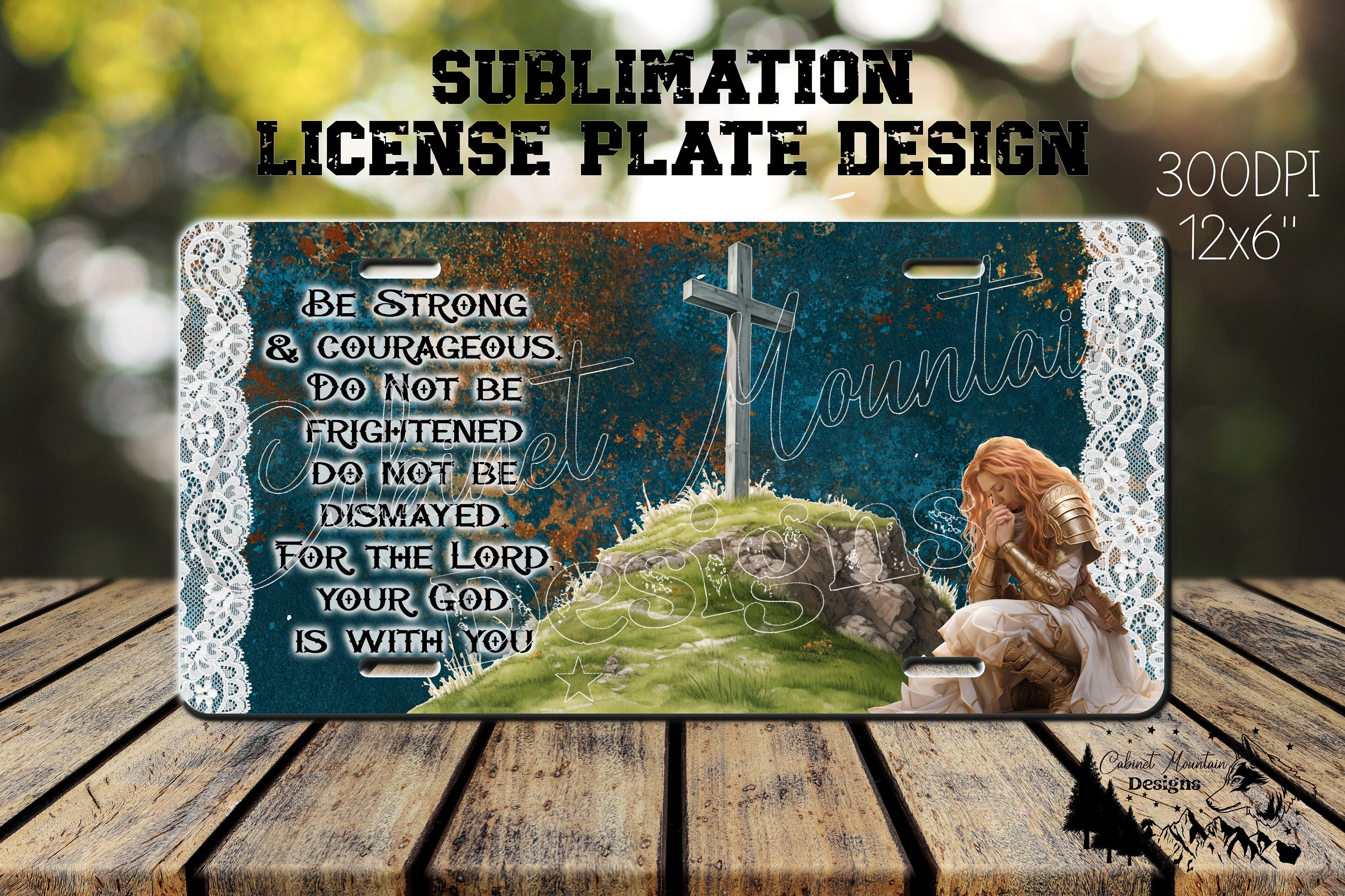 Be Strong Scripture License Plate Design - Etsy