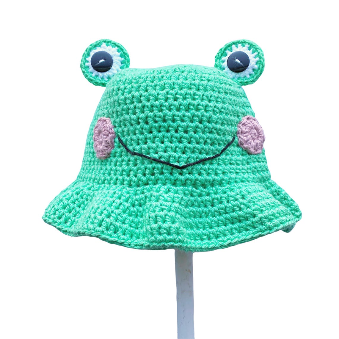 Crochet Foggy Hat | Handmade Frog Hat | Froggy Hat | Frog Bucket Hat ...