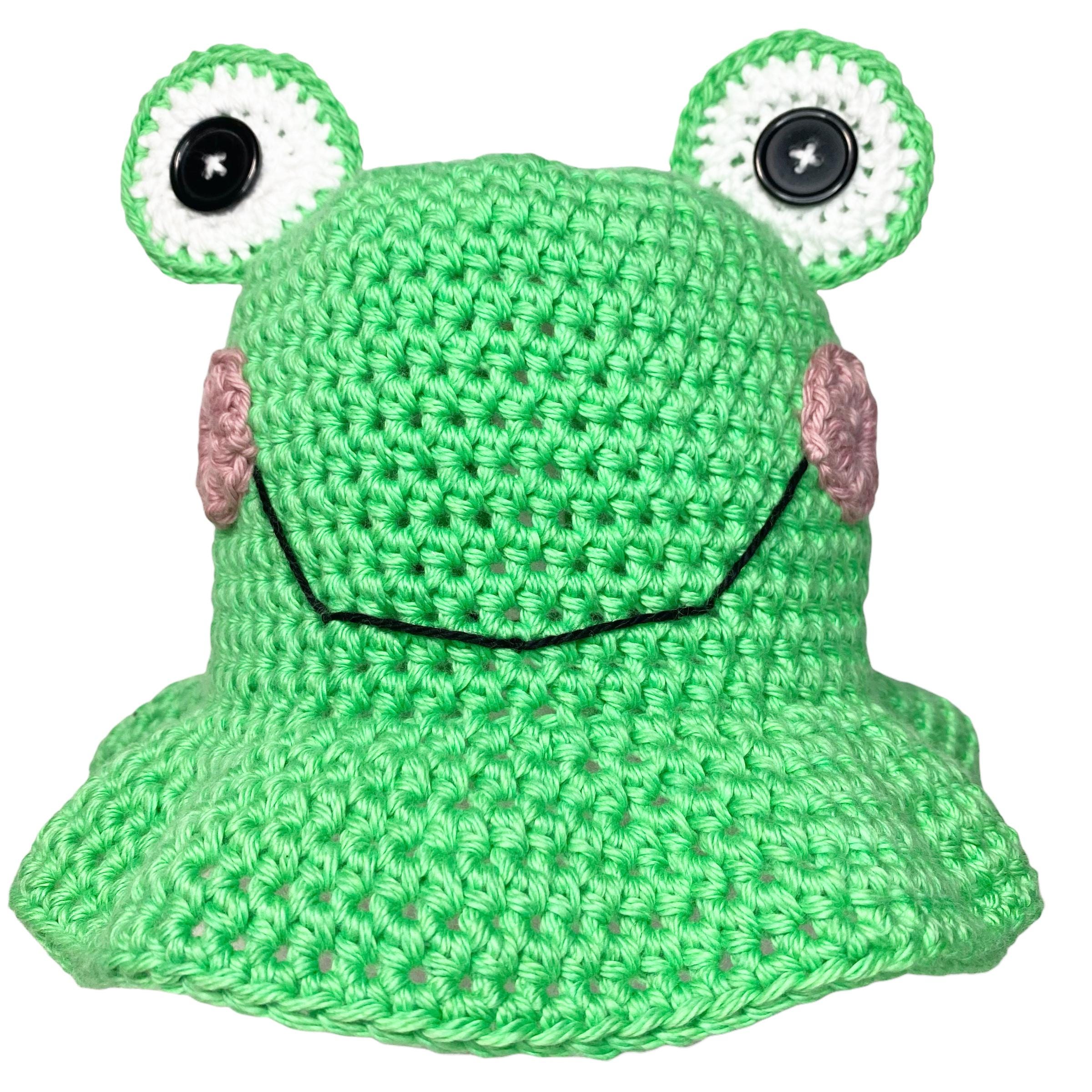 Crochet Foggy Hat | Handmade Frog Hat | Froggy Hat | Frog Bucket Hat ...