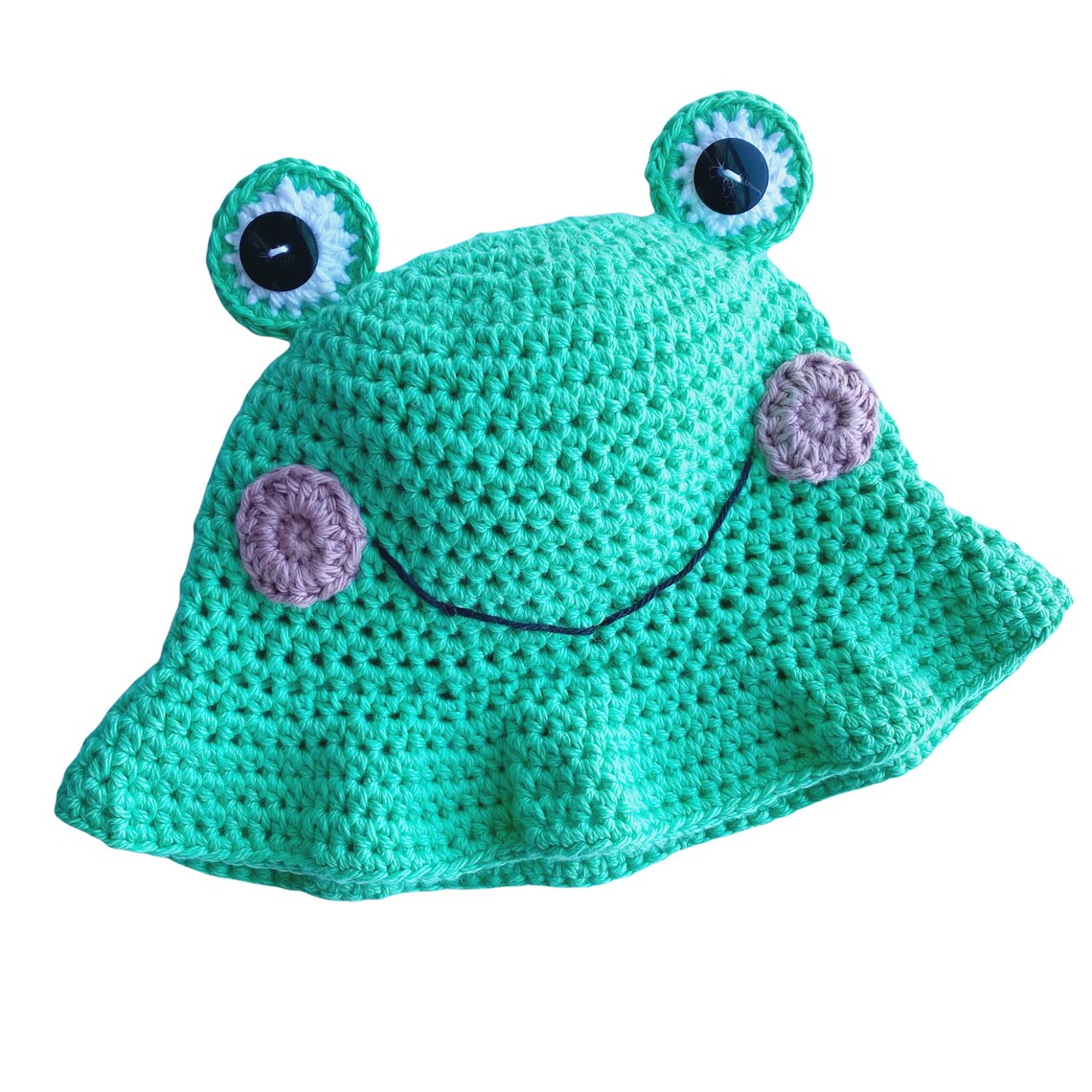 Crochet Foggy Hat | Handmade Frog Hat | Froggy Hat | Frog Bucket Hat ...