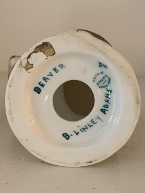 Beaver Figurine in Bone China Painted by B. Linley Adams...so - Etsy