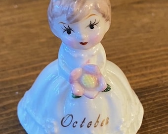 Vintage LEFTON DECEMBER Angel Figurine Birthday Christmas Decoration ...