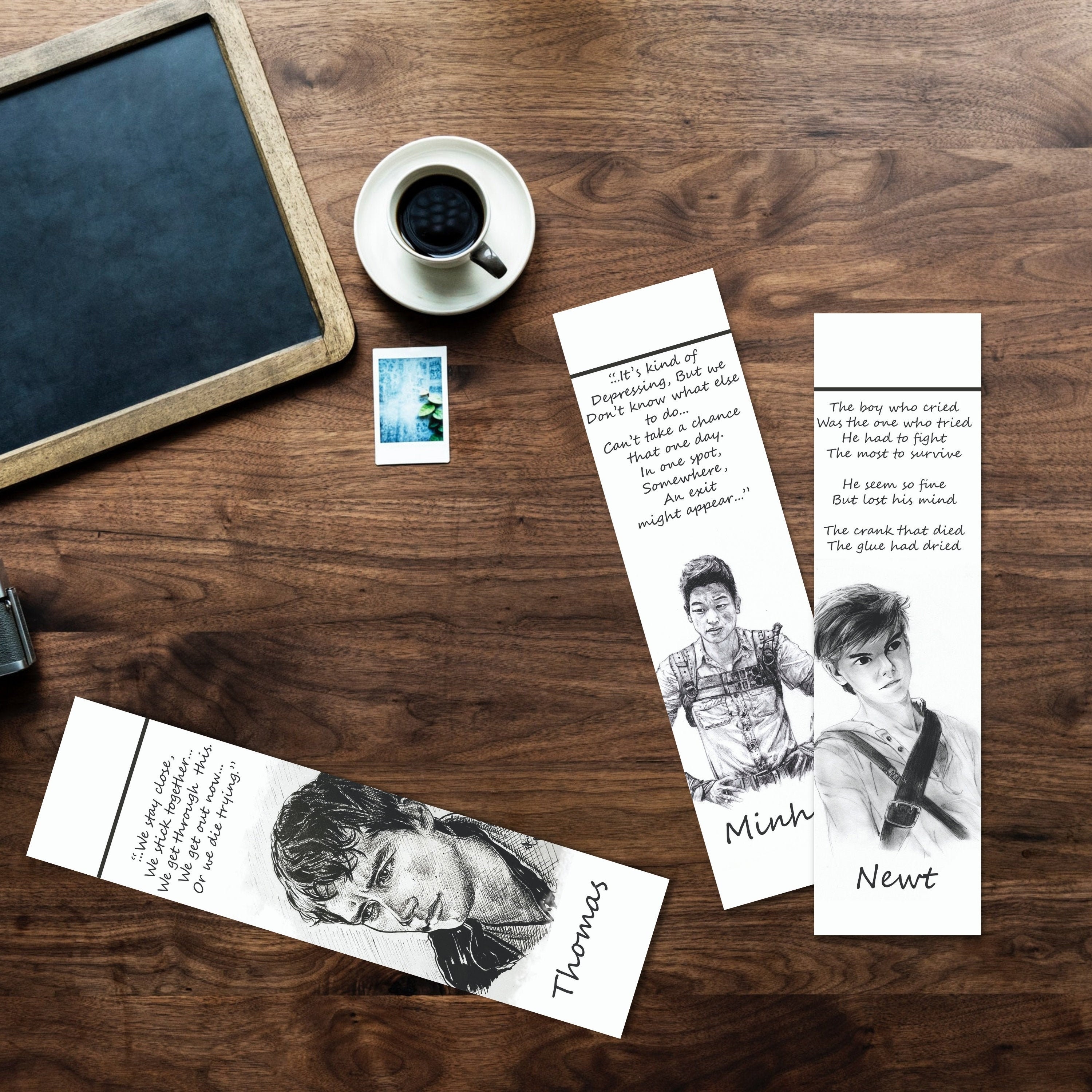 The maze runner Handmade bookmark Book marks Thomas Newt | Etsy