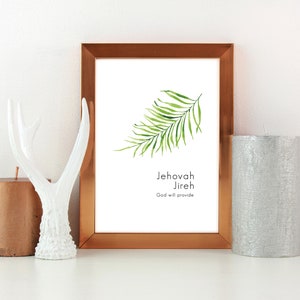 Jehovah Jireh | Yahweh Yireh | God Will Provide | Bible Verse Wall Art ...