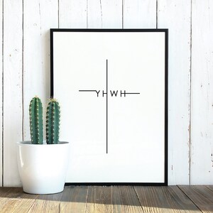 YHWH Cross Yaweh Bible Faith Christian Wall Decor YHVH - Etsy