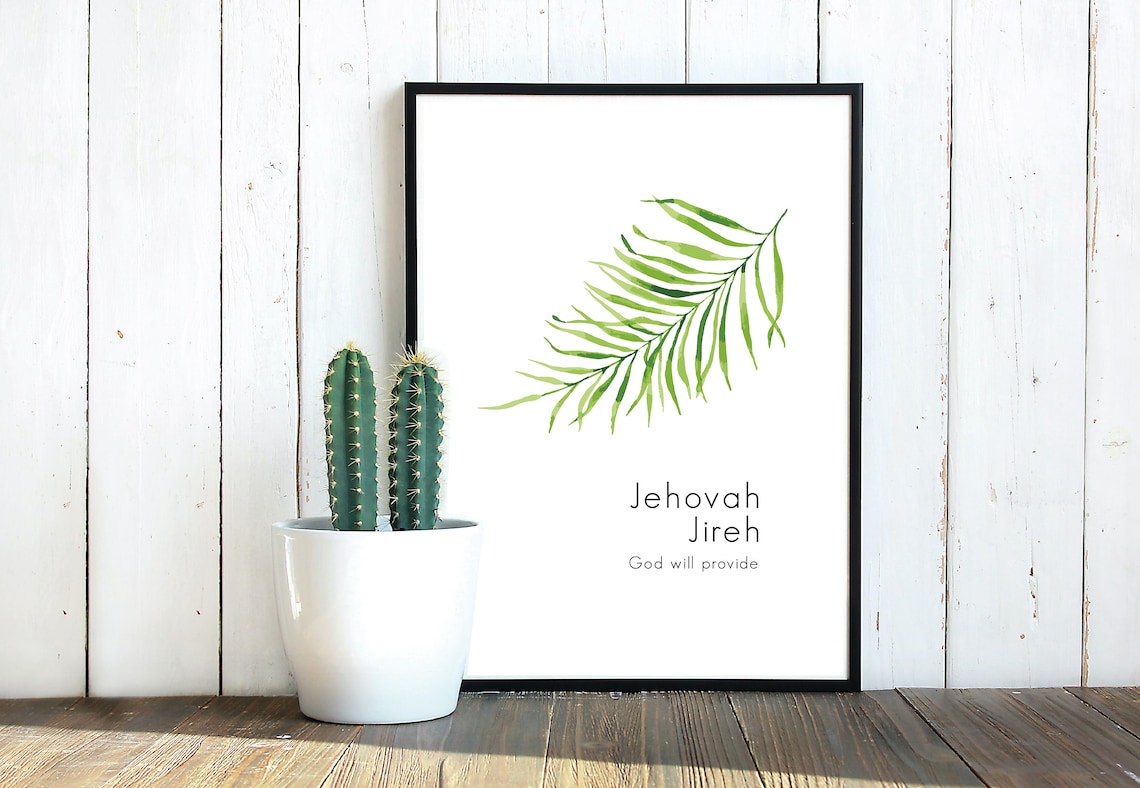 Jehovah Jireh | Yahweh Yireh | God Will Provide | Bible Verse Wall Art ...