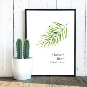 Jehovah Jireh | Yahweh Yireh | God Will Provide | Bible Verse Wall Art ...