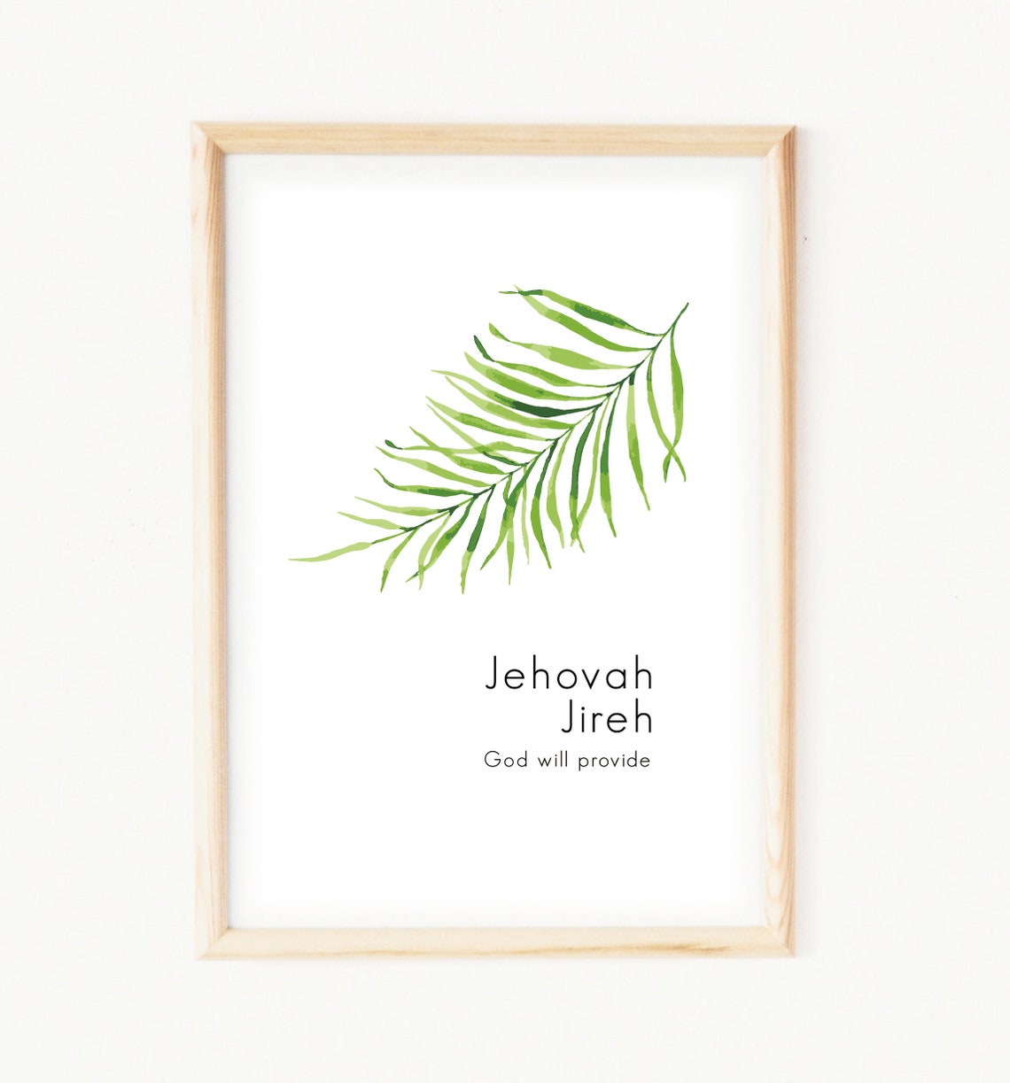Jehovah Jireh | Yahweh Yireh | God Will Provide | Bible Verse Wall Art ...